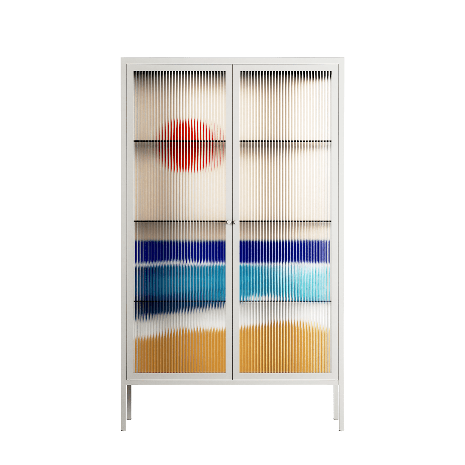Ocean Sunrise - Cabinet - Henry Rivers - Chalk - Reeded glass – Workdeco