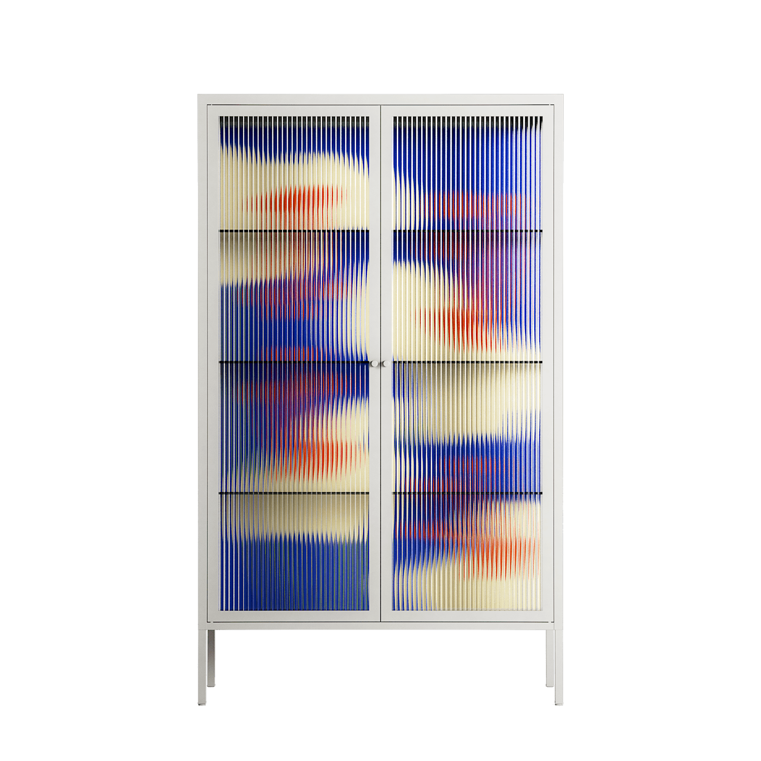 Meadow - Cabinet - Magda March - Chalk - Reeded glass – Workdeco