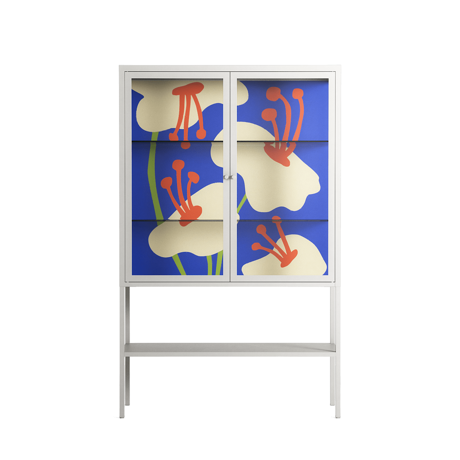 Meadow - Loft Cabinet - Magda March - Chalk - Clear glass – Workdeco