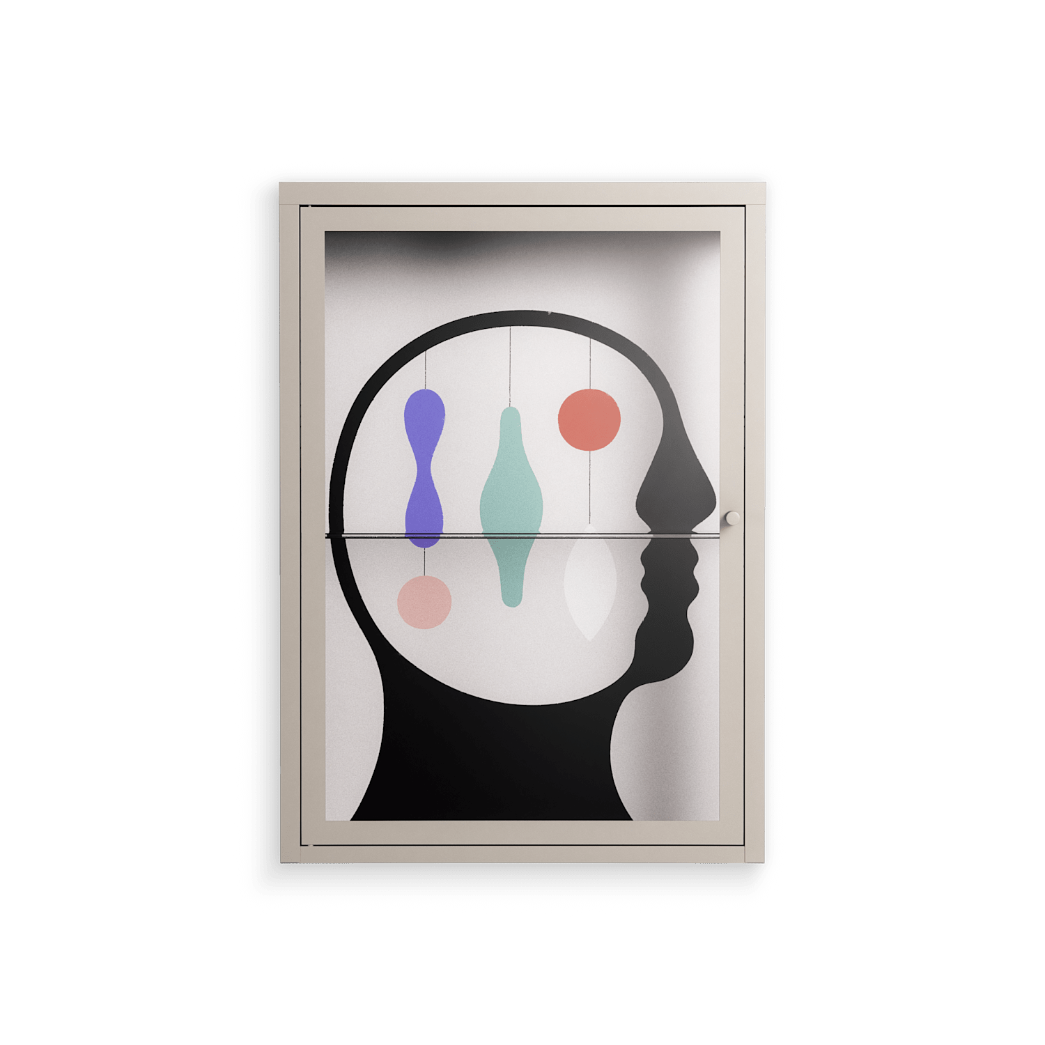 Équilibre_Intérieur - Wall Cabinet - David Vanadia - Pebble - Clear gl ...