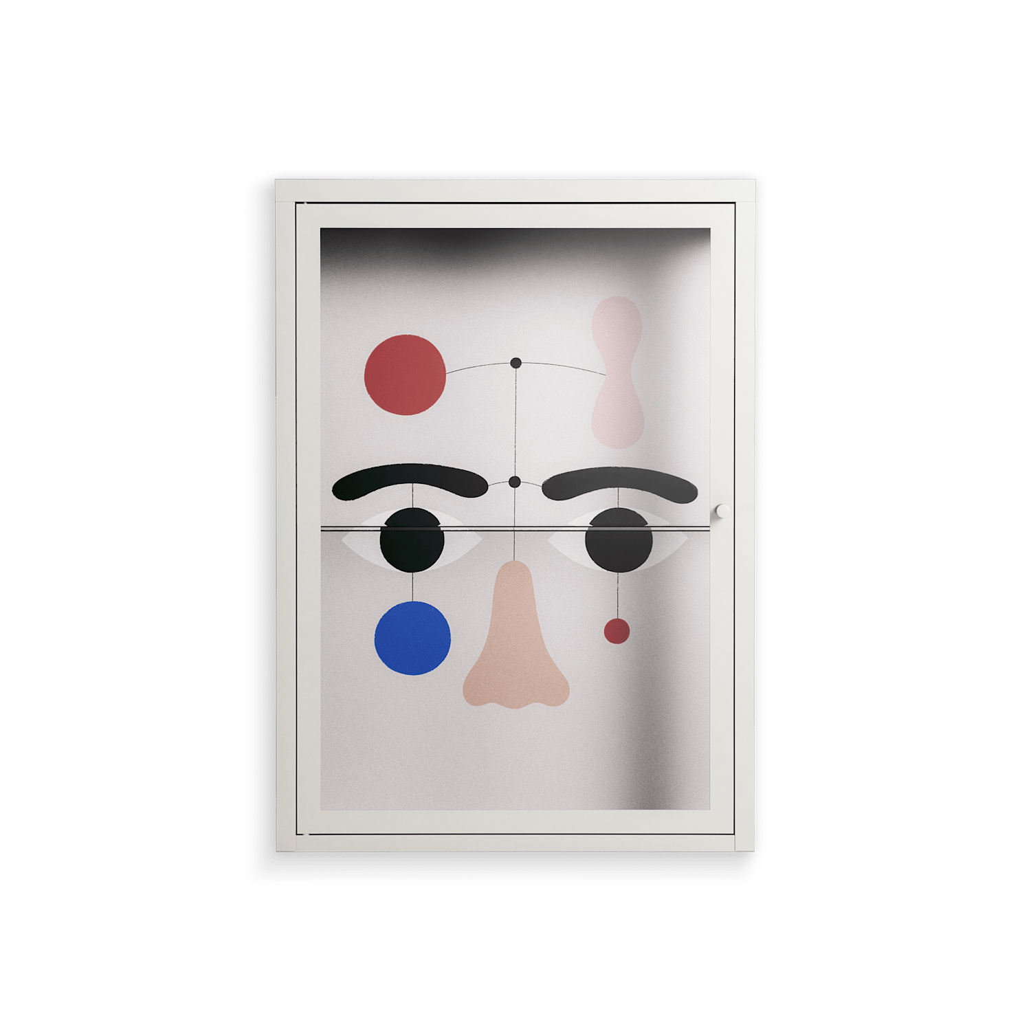 Équilibré - Wall Cabinet - David Vanadia - Chalk - Clear glass – Workdeco