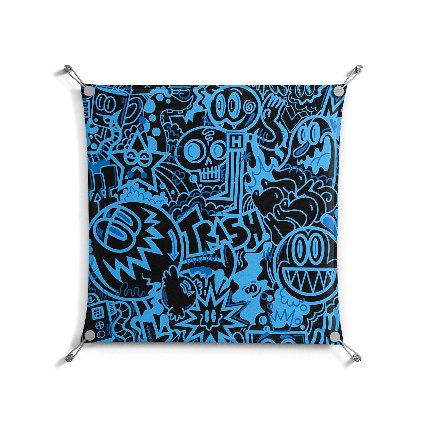 The Blue Line - Work On Wall - Craig Watkins - Silver - 70 x 70 cm ...